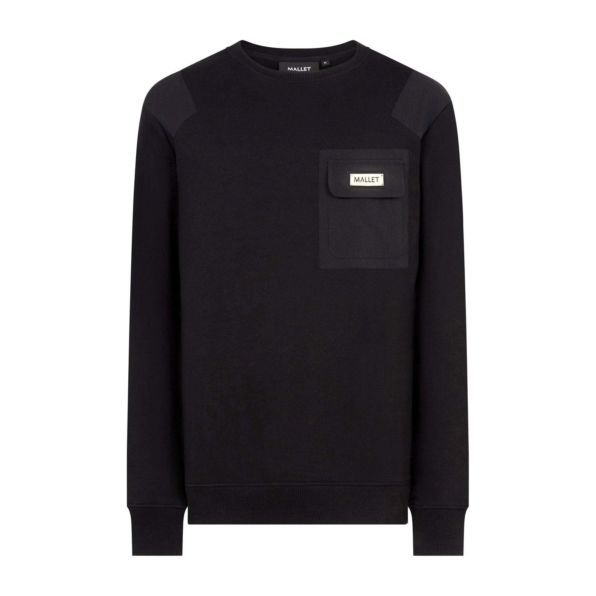 Nylon Patch Crew Black – Mallet London - US