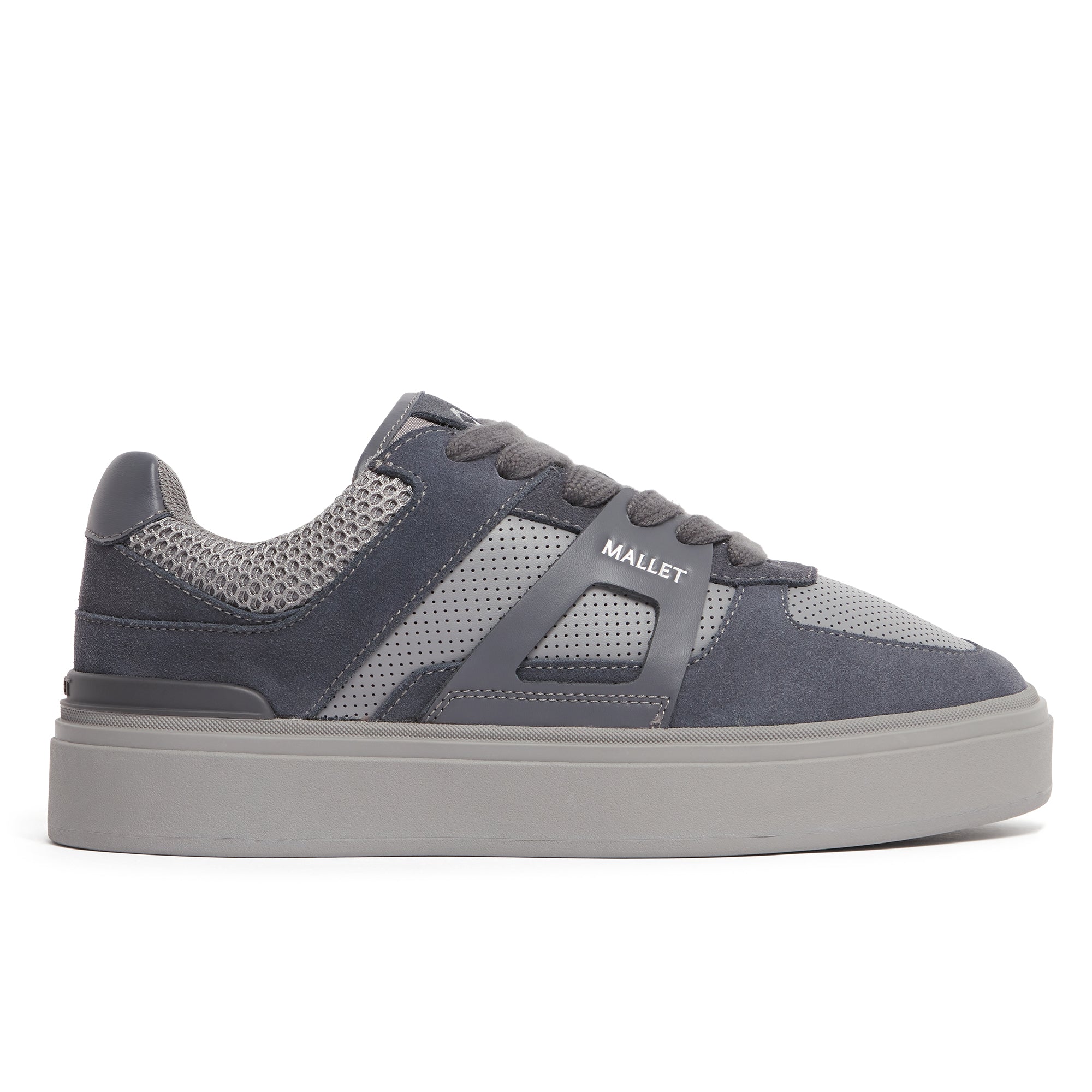 Fenchurch LWG Leather Trainer | Dark Grey | Mallet London – Mallet ...